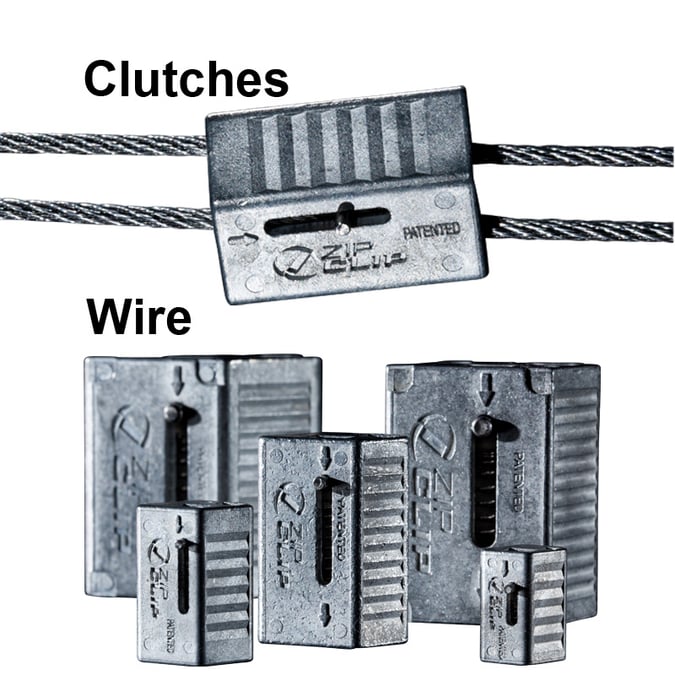 Zip-Clips - wire suspension system for rapid installation of M & E and ...