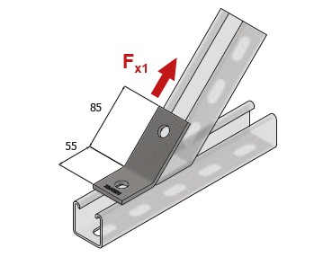 AB218 Angle Channel Bracket 45° | Channel Brackets - MIDFIX