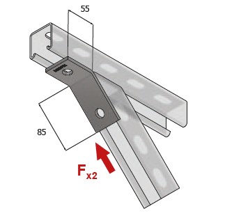AB218 Angle Channel Bracket 45° | Channel Brackets - MIDFIX