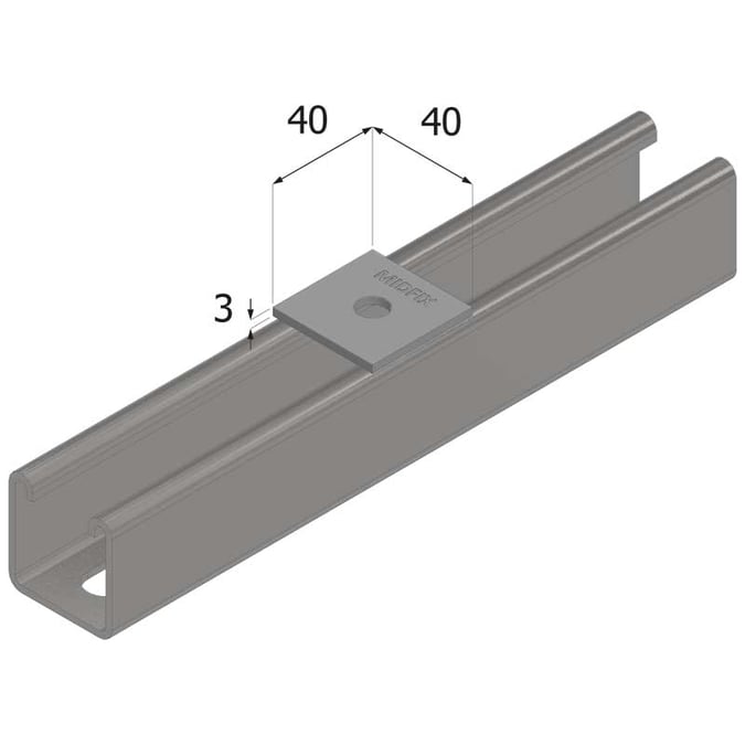 FB100 3mm Square Channel Plates - MIDFIX