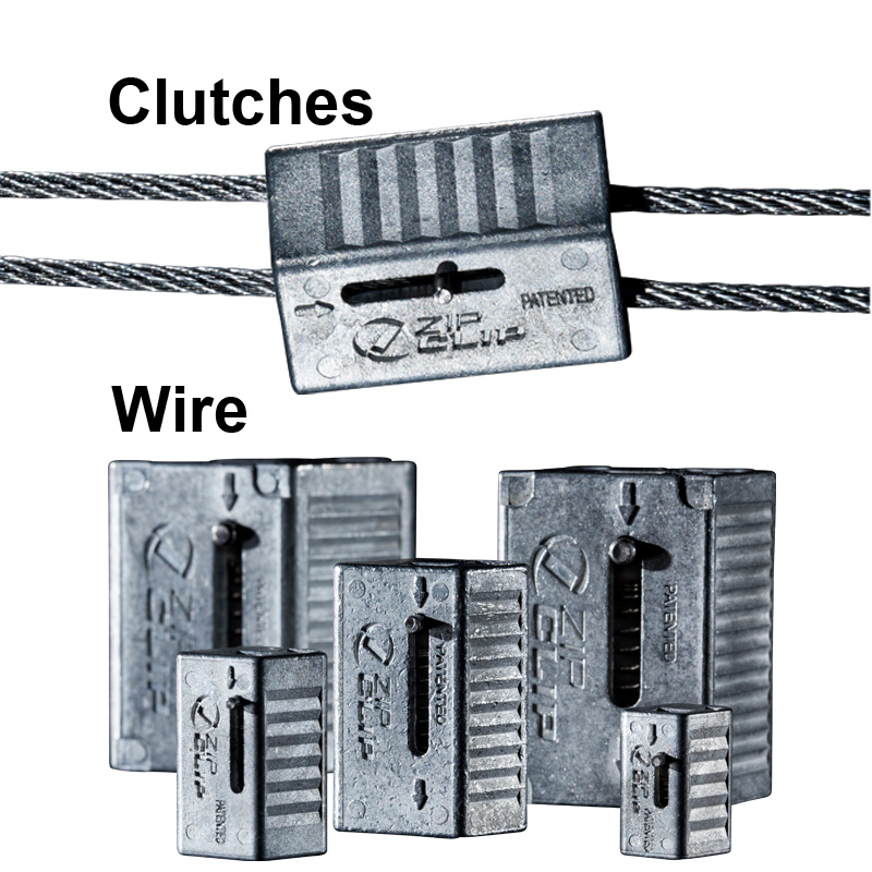 Zip-Clips - wire suspension system for rapid installation of M & E and ...